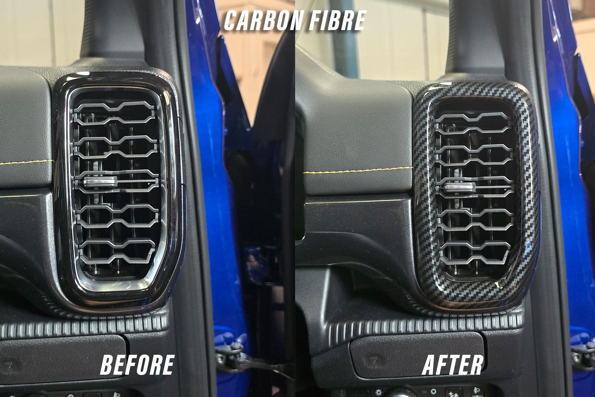 Ford Ranger 2023+ Interior Dashboard Side Air Vent Surrounds – Next-Gen ...